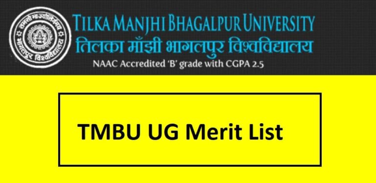 Tmbu University Ug Admission Merit List 2023 Ug Admission मैंरिट
