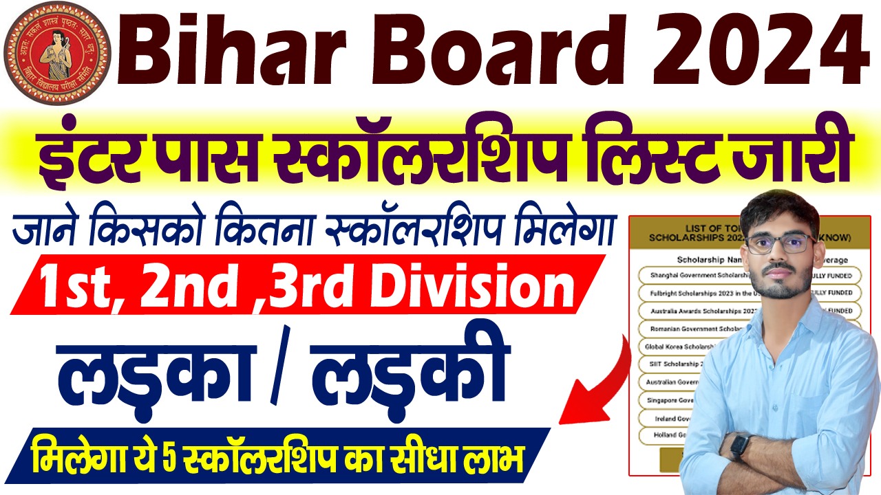 Bihar 12th Pass Scholarship List 2024 जाने 12वीं पास छात्र छात्राओं